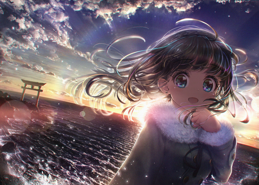 Safebooru - 1girl asahina kokomi backlighting battle girl high school ...