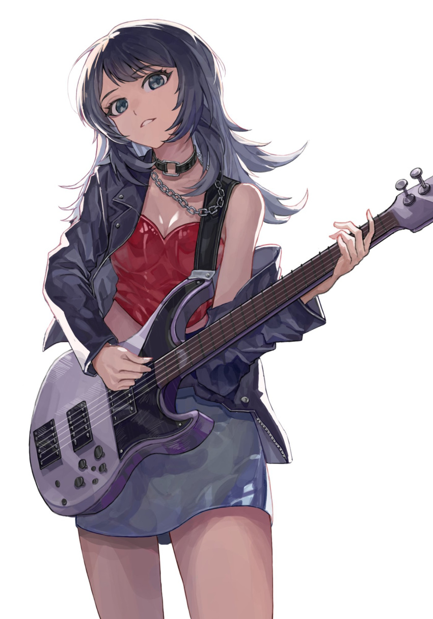 Safebooru - 1girl 5-string bass guitar bang dream! bang dream! it's mygo!!!!! black-framed ...