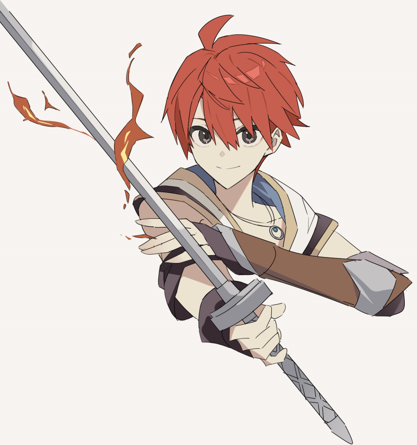 Safebooru - 1boy adol christin closed mouth commentary request flaming ...