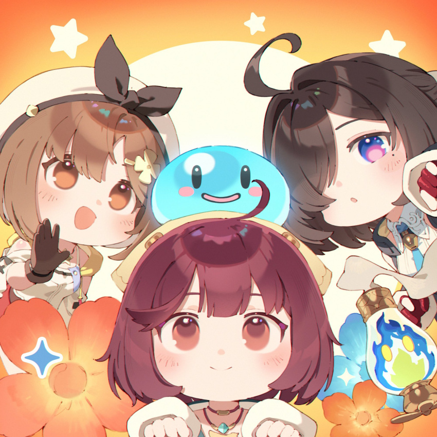 Safebooru - 3girls :d :o ahoge atelier (series) atelier ryza atelier ...