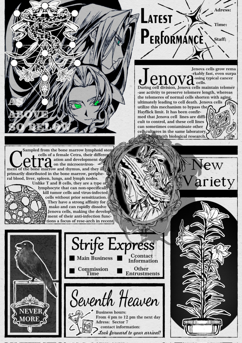 Safebooru - 1boy 1girl aerith gainsborough aqua eyes bird black bird bonnet crow final fantasy ...