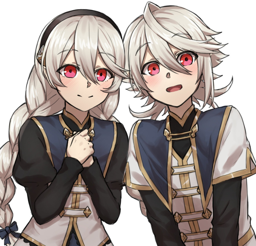 Safebooru - 1boy 1girl aged down black hairband blush braid closed ...