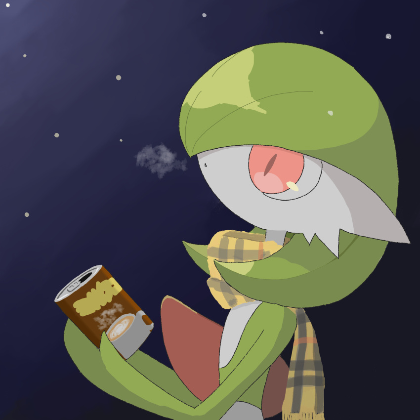 Safebooru - 1girl blue background bob cut breath can canned coffee ...