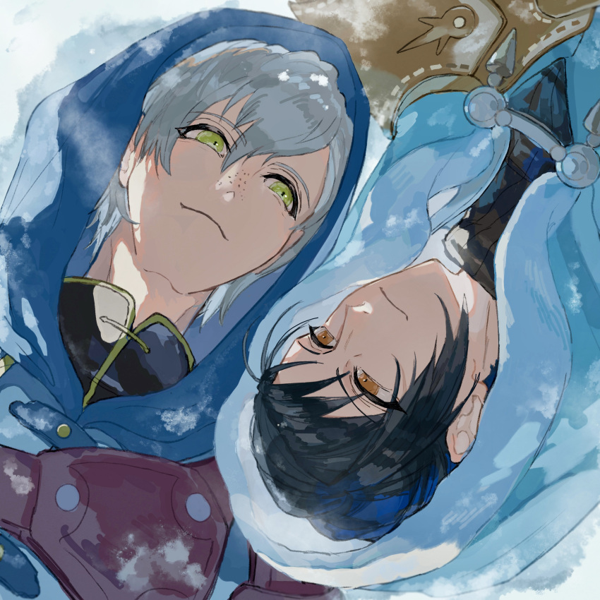 Safebooru - 2boys absurdres aqua hood armor ashe ubert ashe ubert ...