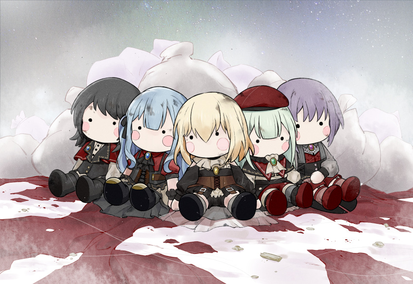 Safebooru - 5girls absurdres amoris (bang dream!) ave mujica (bang dream!) bang dream! bang ...