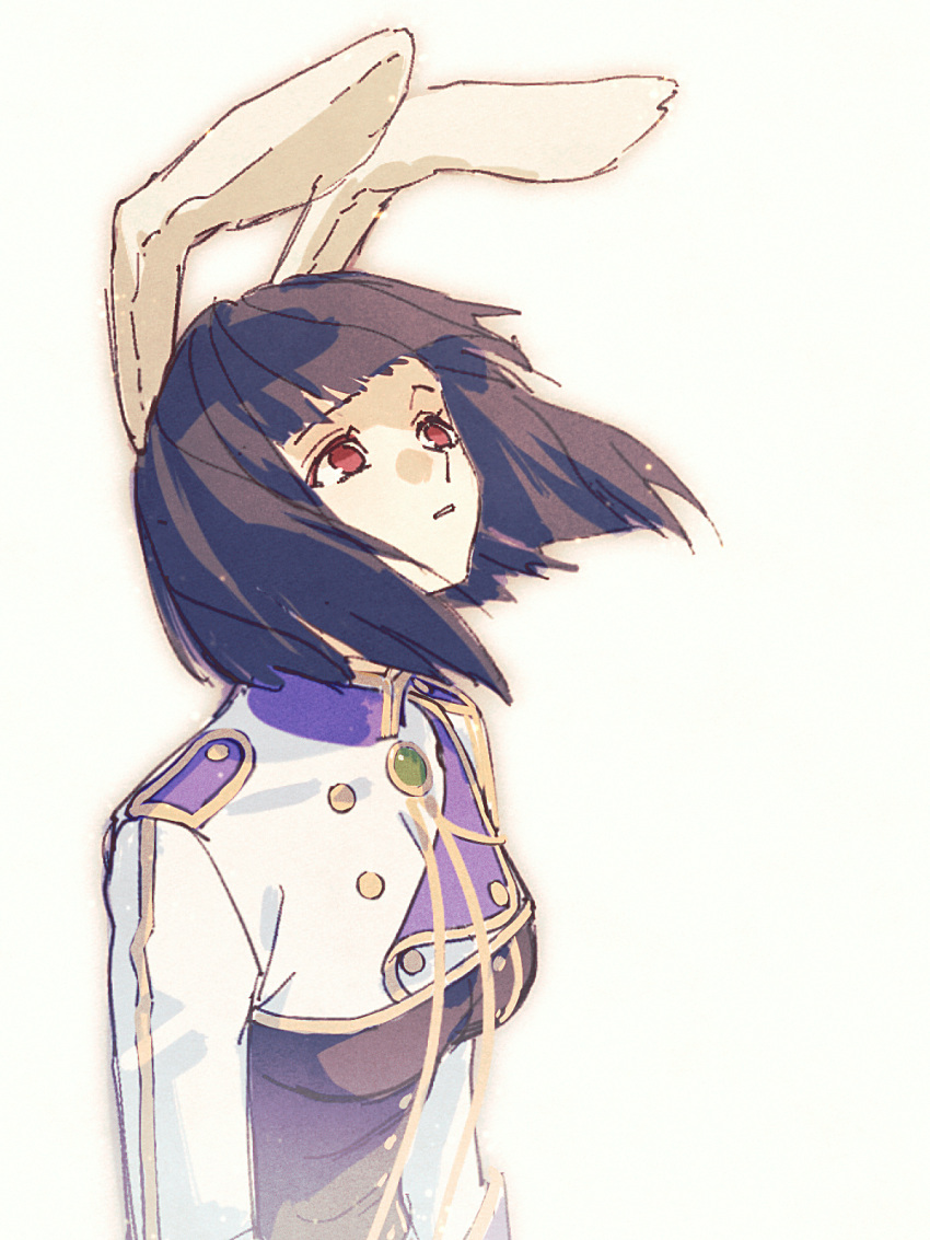 Safebooru - 1girl aluce animal ears black hair blunt bangs blunt ends ...