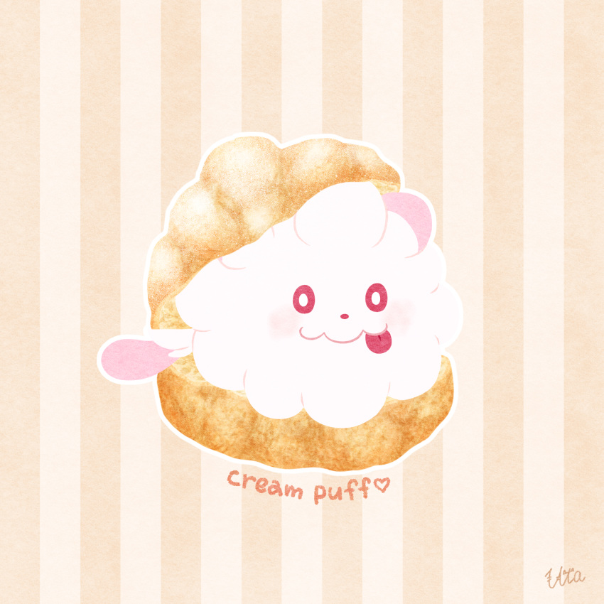 Safebooru - animal focus commentary cream puff english text fluffy food ...