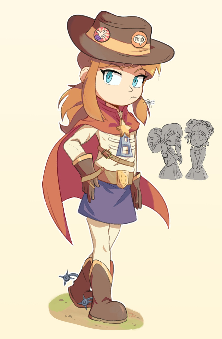 Safebooru - 3girls a hat in time alternate costume badge belt belt ...
