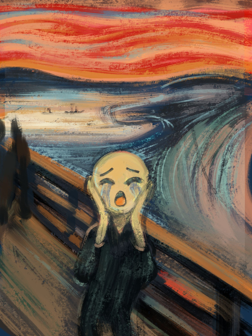 Safebooru - 1other absurdres closed eyes crying emoji emoji fine art ...