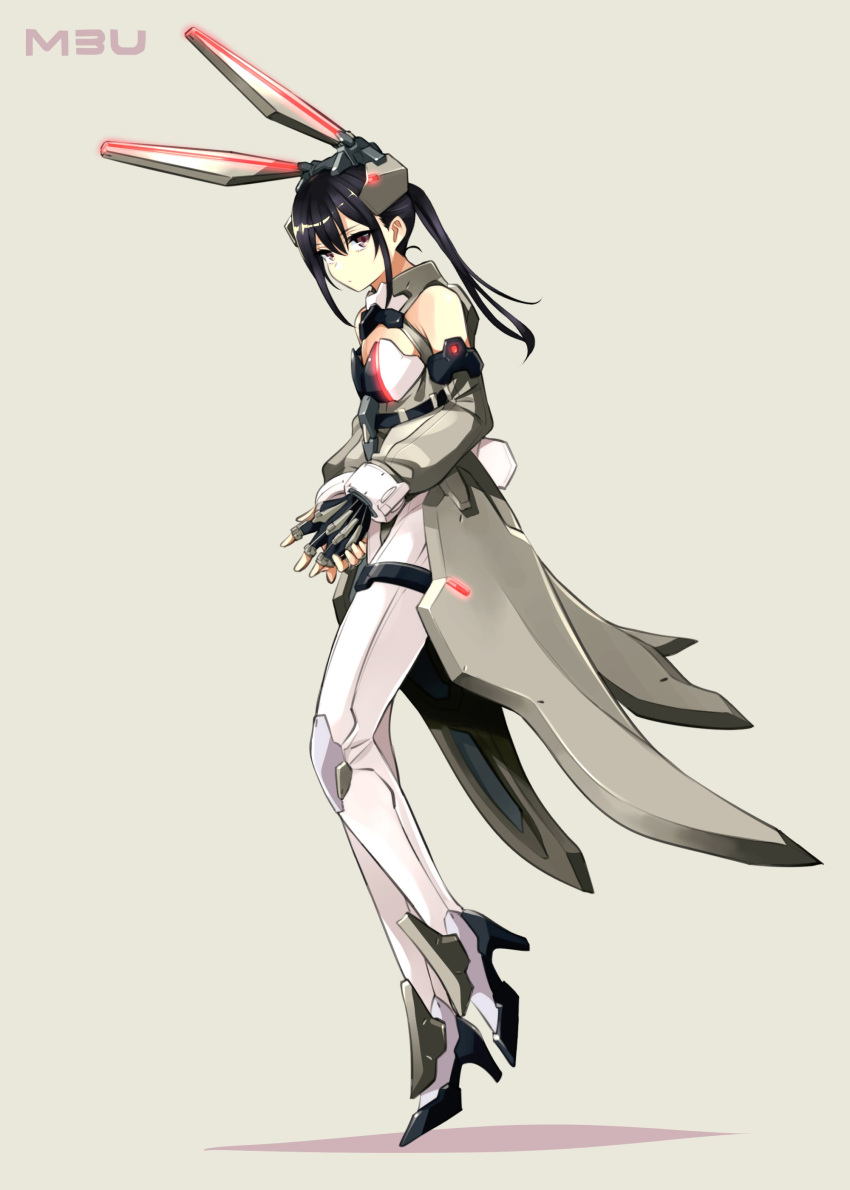 Safebooru - 1girl absurdres animal ears armor armored boots armored dress black hair boots ...