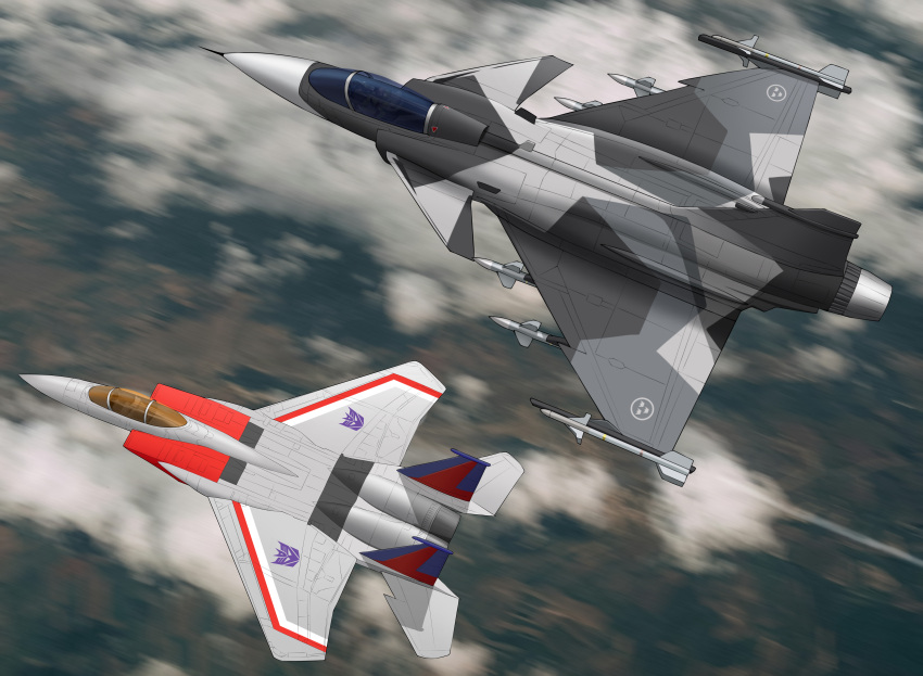 Safebooru - absurdres aircraft airplane decepticon f-15 eagle fighter ...