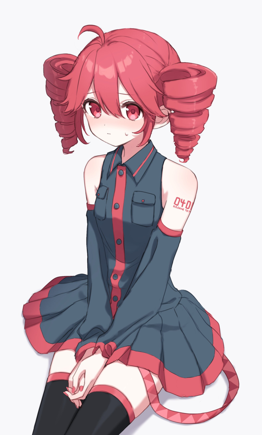 Safebooru - 1girl absurdres ahoge bare shoulders black boots black shirt black skirt black ...