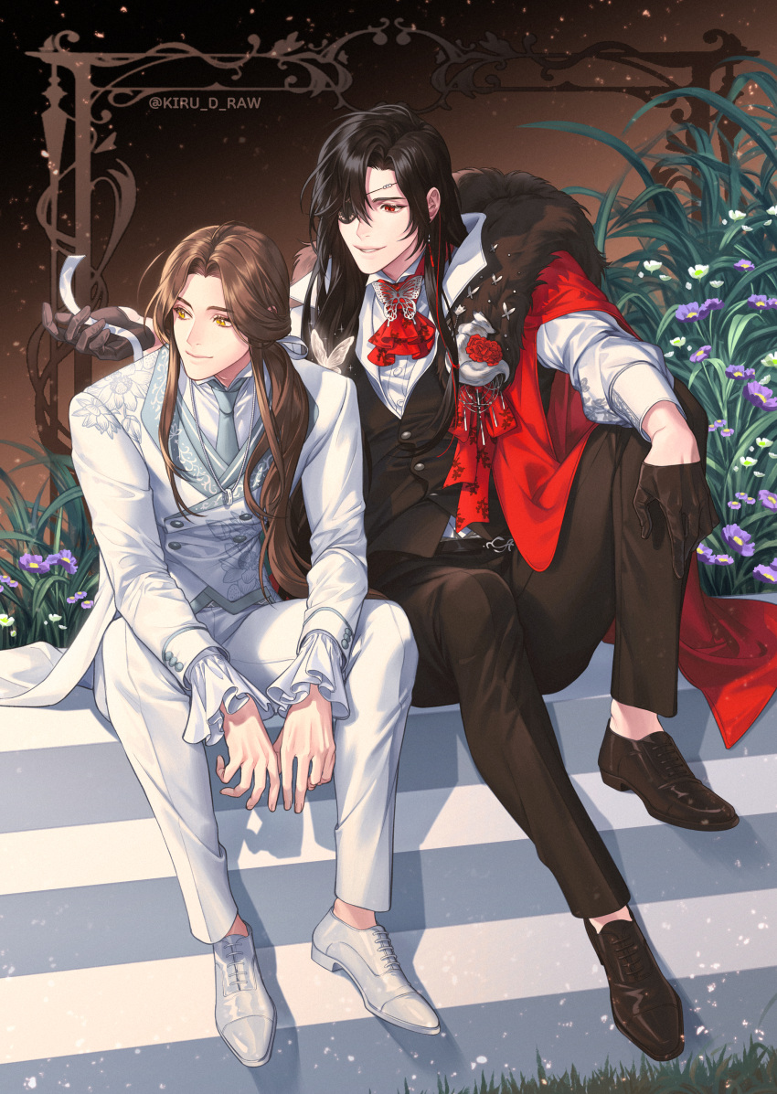 Safebooru - 2boys absurdres alternate costume alternate hairstyle ...