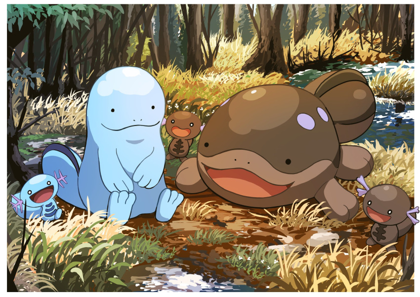Safebooru - border clodsire closed mouth commentary request day forest ...