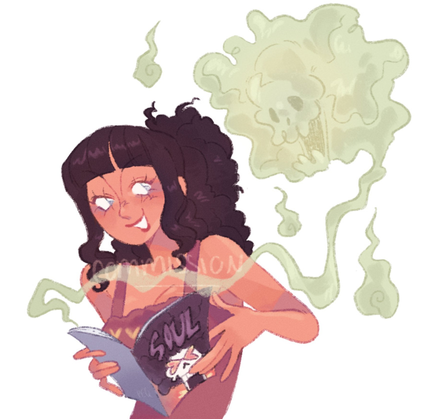 Safebooru - 1girl black hair blunt bangs bookstore part-timer brook (one piece) commentary ...