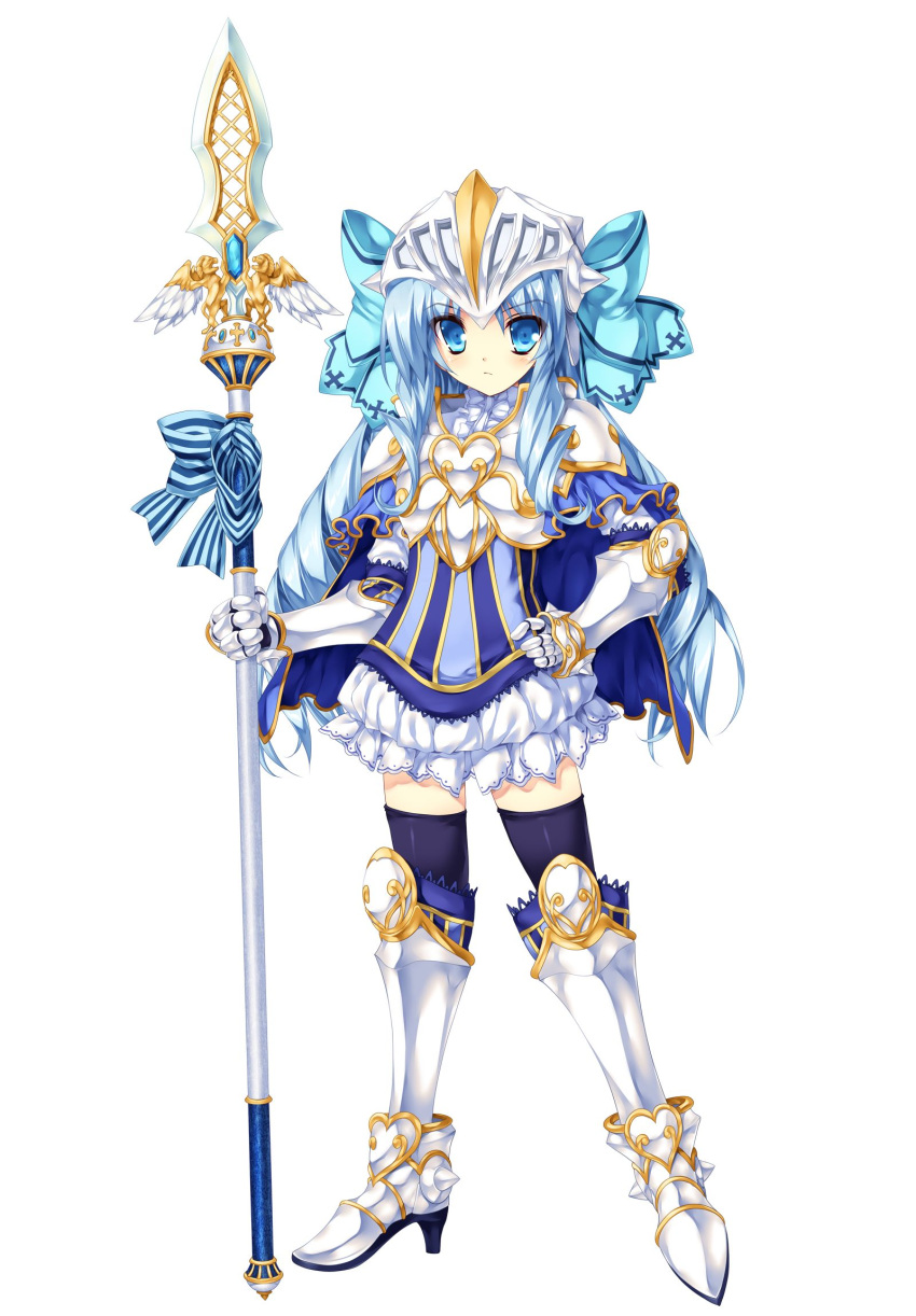 Safebooru 1girl Armor Armored Boots Artist Request Blue Eyes Blue 8355
