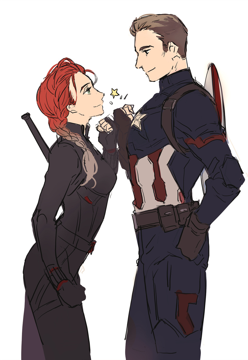 Safebooru - 1boy 1girl ambulance00 animification avengers: endgame avengers (series) belt black ...