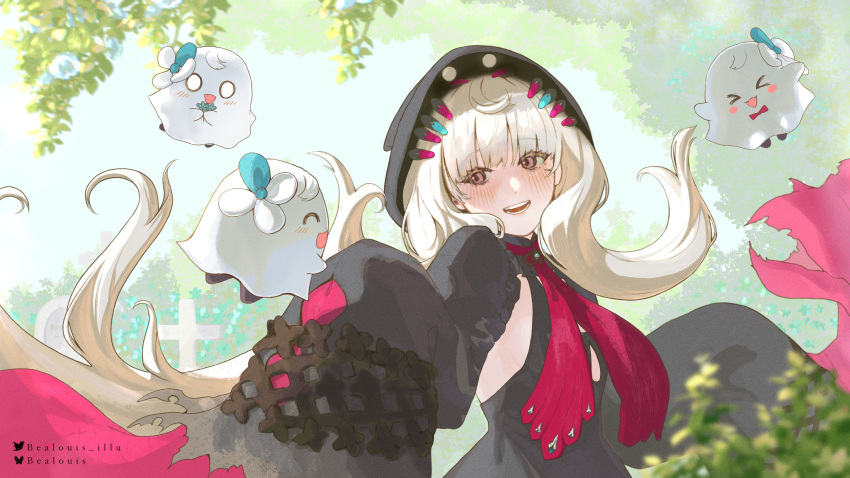 Safebooru - 1girl absurdres backless dress backless outfit bealouis illu black dress blonde hair ...