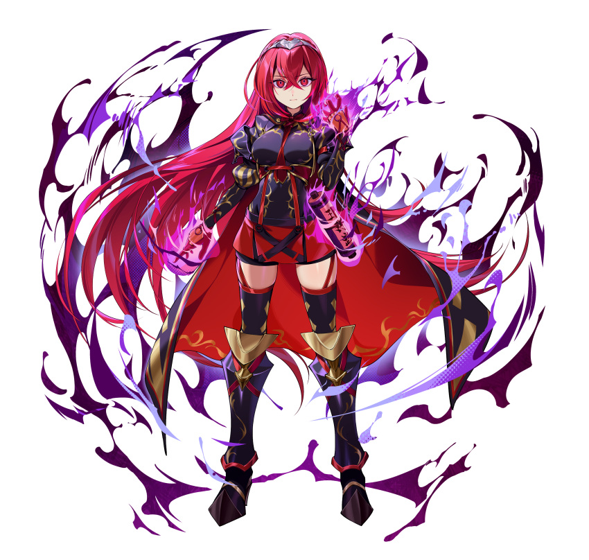 Safebooru - 1girl absurdres aura black cape braid breasts cape crown ...