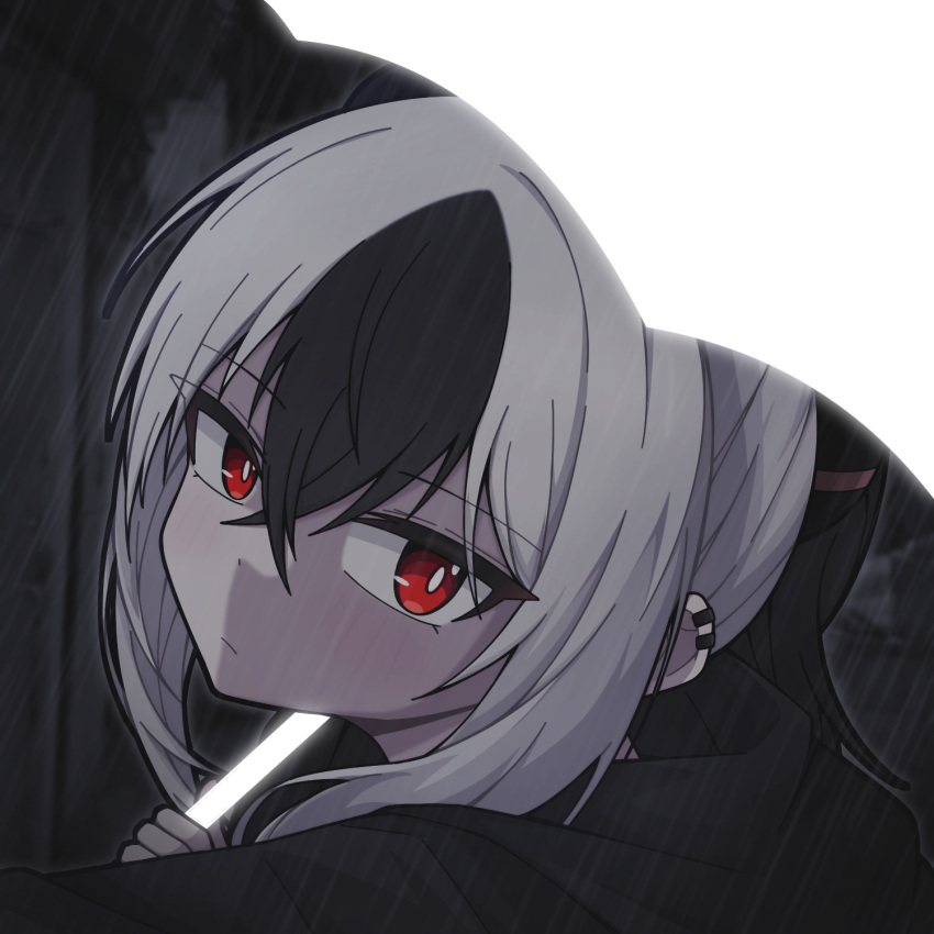 Safebooru - 1girl black hair black hoodie blue archive demon girl demon ...
