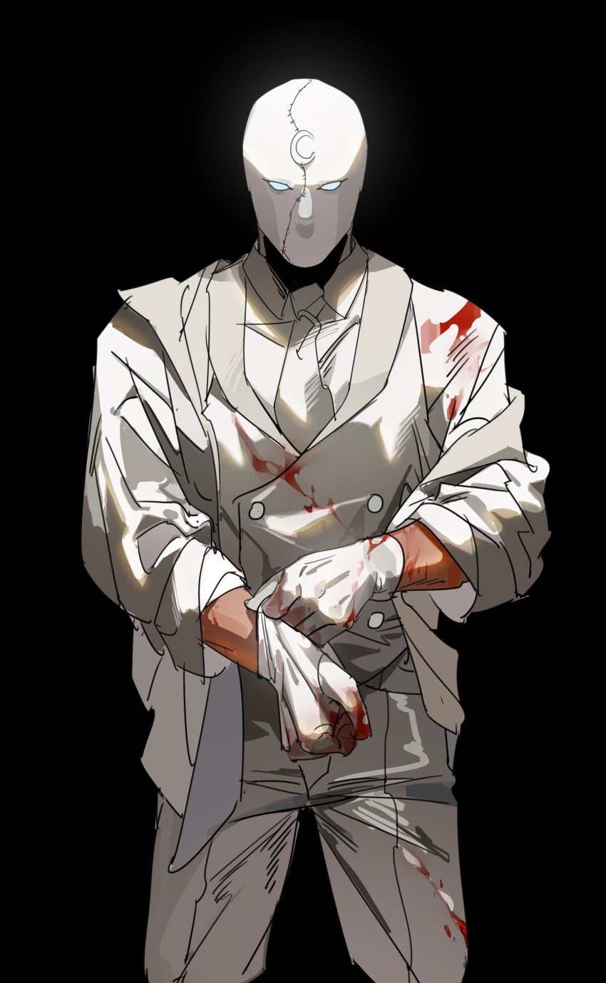 Safebooru - 1boy absurdres artist name blood blood on clothes buttons ...