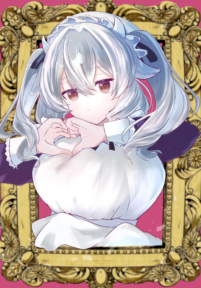Safebooru - 1girl absurdres alternate costume animal ears apron breasts ...