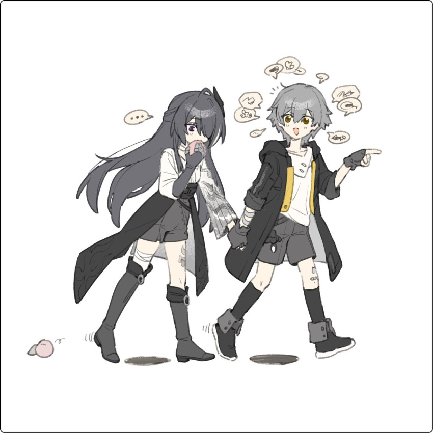 Safebooru - ... 1boy 1girl acheron (honkai: star rail) caelus (honkai ...