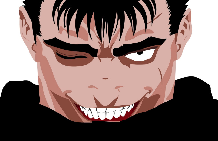 Safebooru - berserk crazy grin guts scar squint wallpaper | 180995
