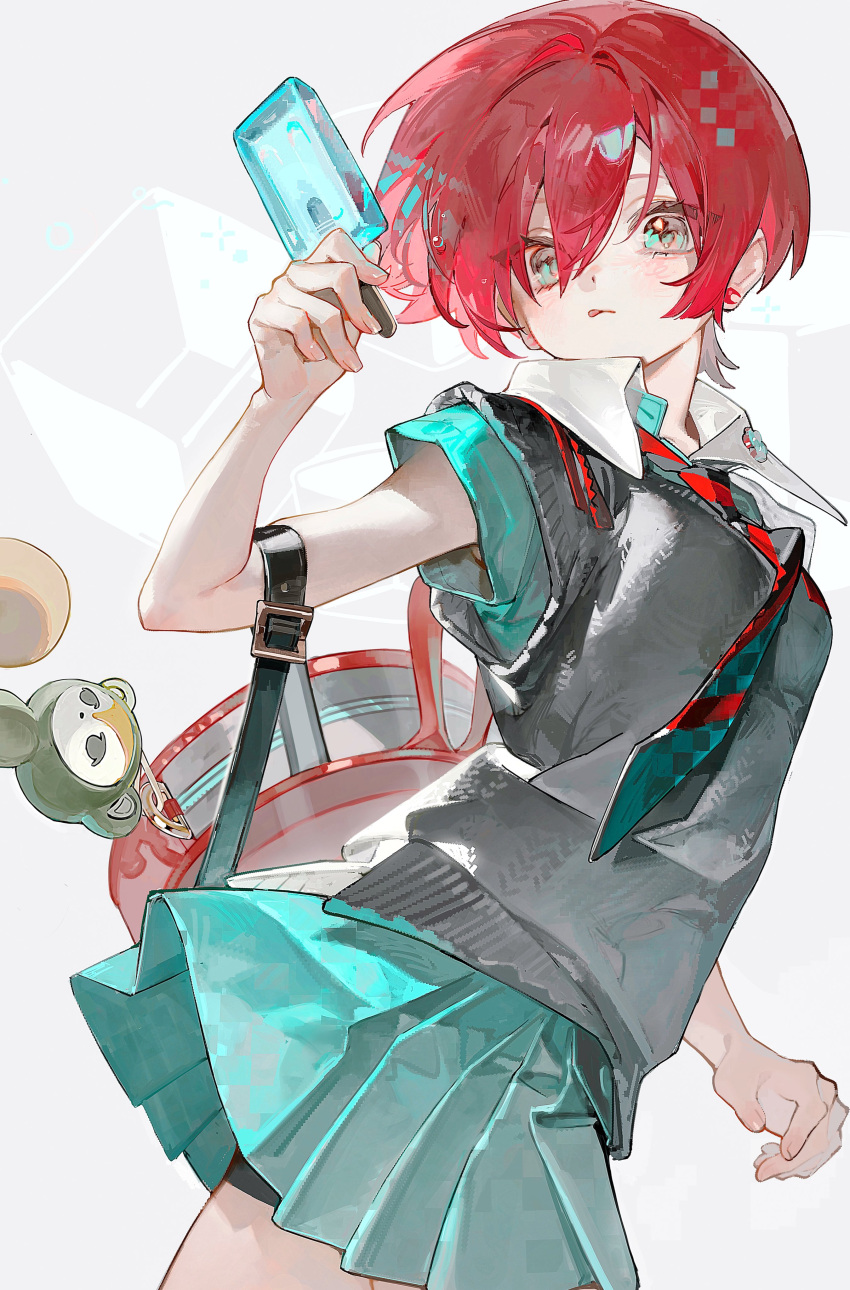 Safebooru - 1girl absurdres amate yuzuriha aqua eyes aqua shirt aqua ...