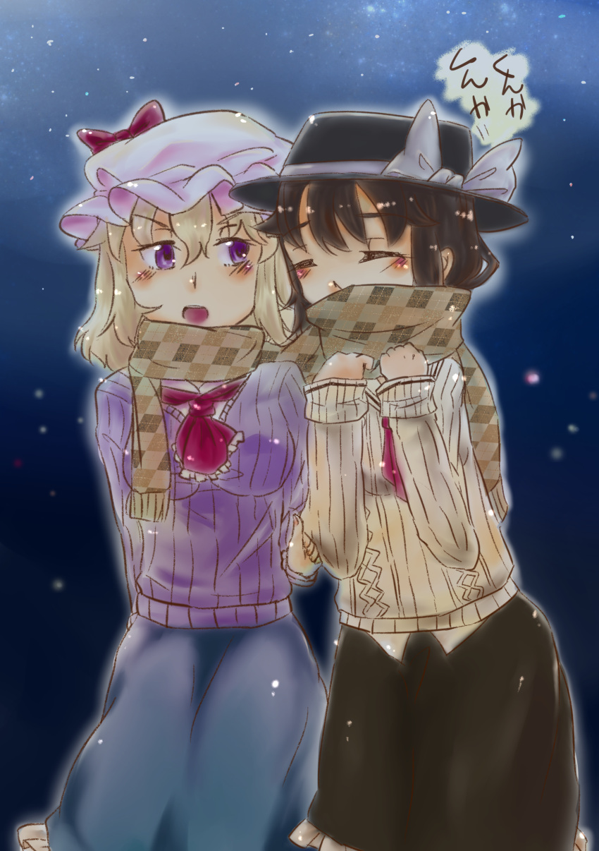 Safebooru - 2girls absurdres asahapino blush commission highres maribel ...