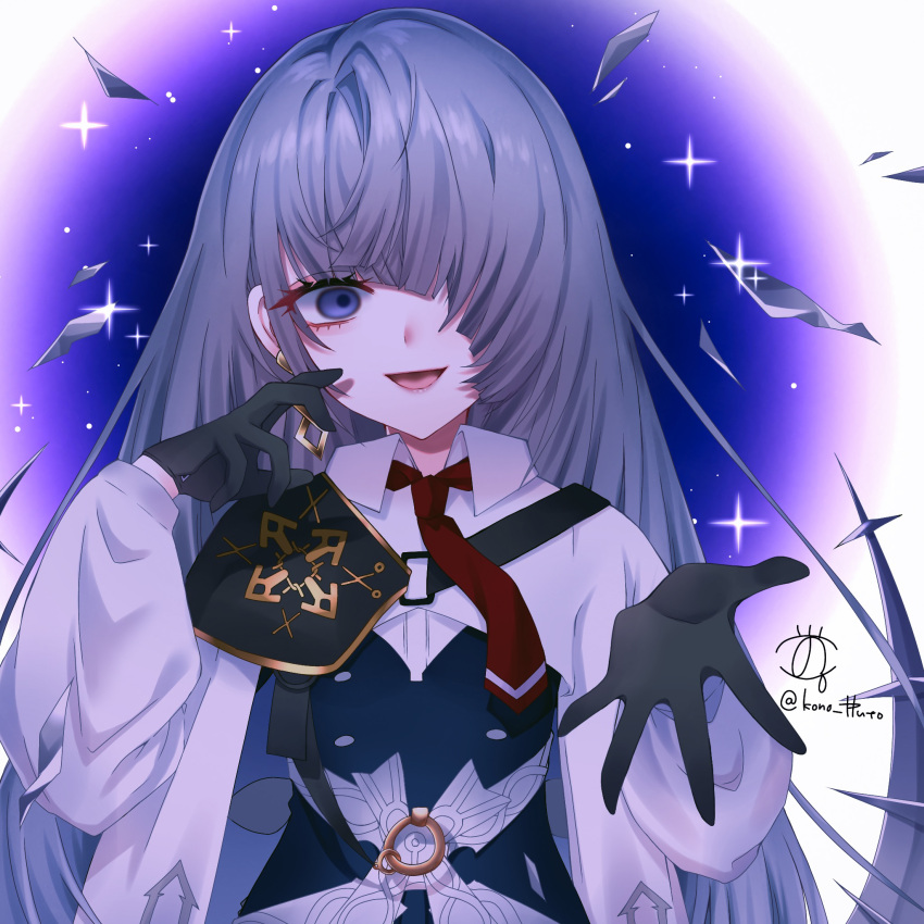 Safebooru - 1girl arcaea black gloves black pantyhose bow collared ...