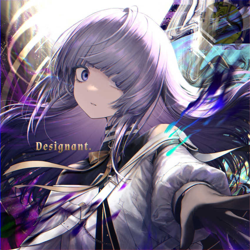 Safebooru - 1girl arcaea black gloves bow gloves hair between eyes hair ...