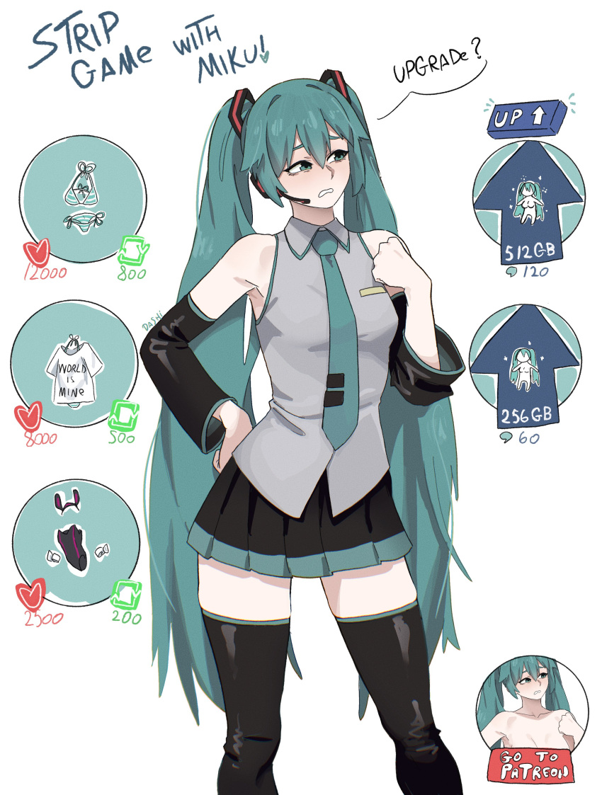 Safebooru - 1girl absurdres annoyed aqua hair aqua necktie armpits ...