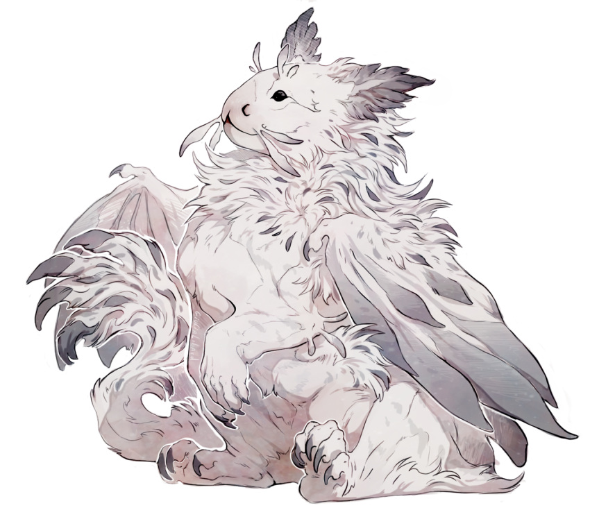 Safebooru - animal focus axolotl chimera claws commentary creature creature focus dragon english ...