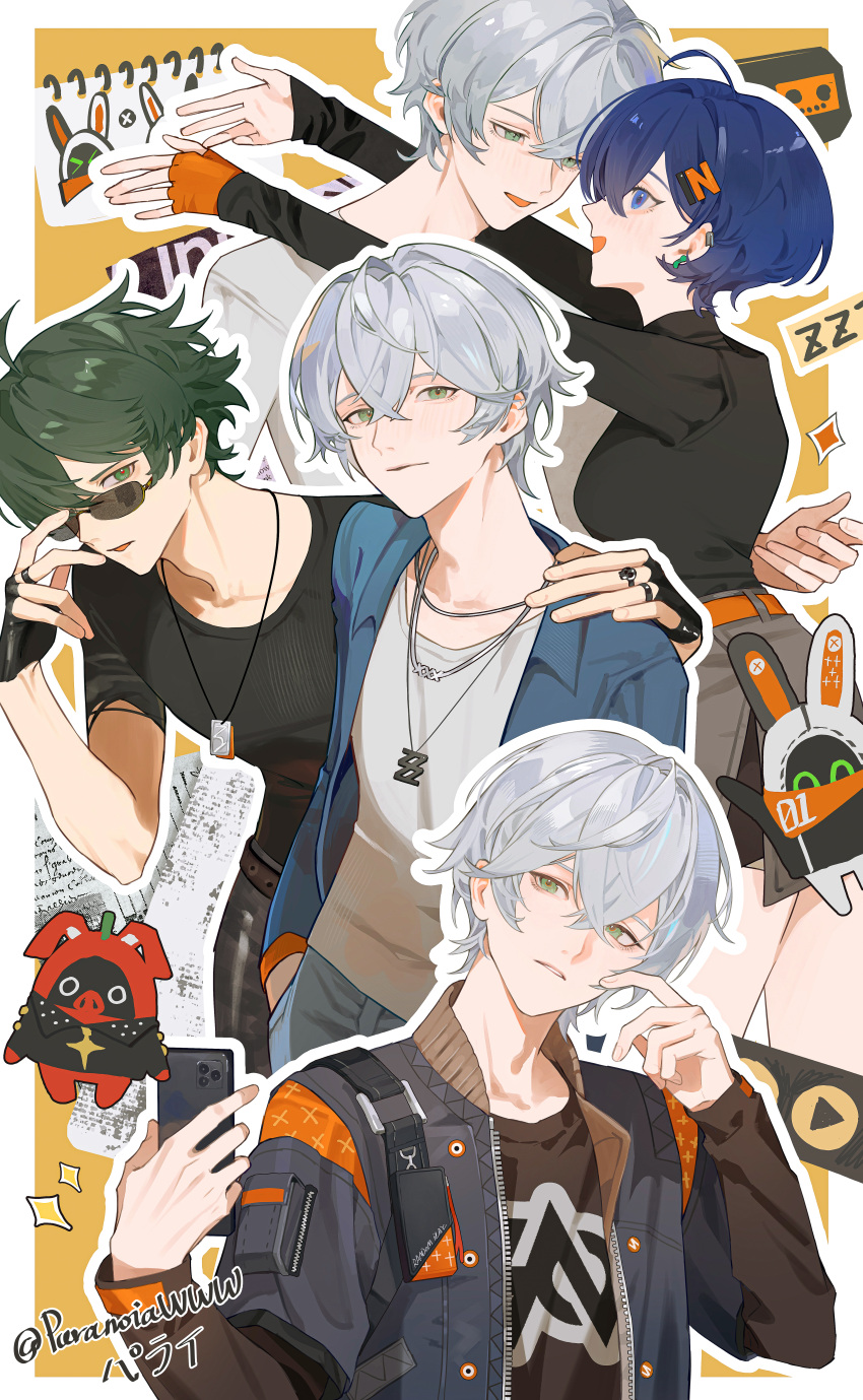Safebooru - 1girl 2boys absurdres bangboo (zenless zone zero) belle ...