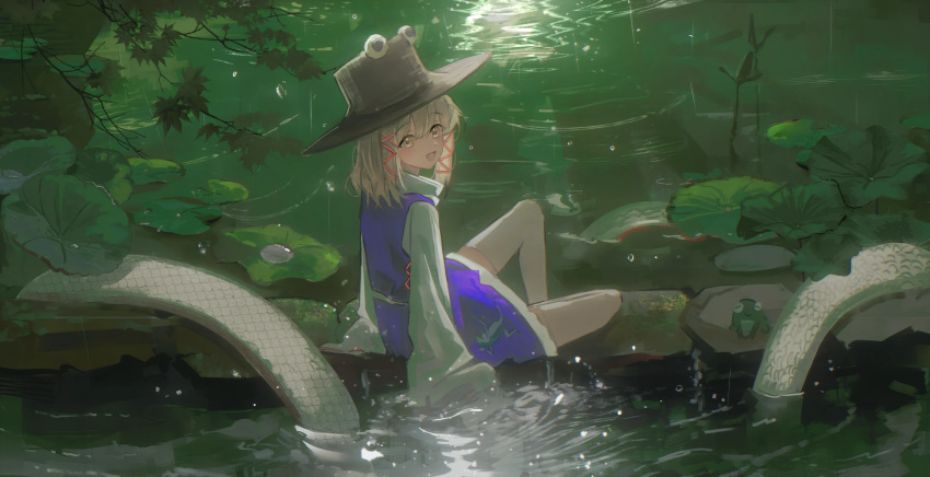 Safebooru - 1girl :d absurdres animal axleaki blonde hair brown hat chinese commentary ...