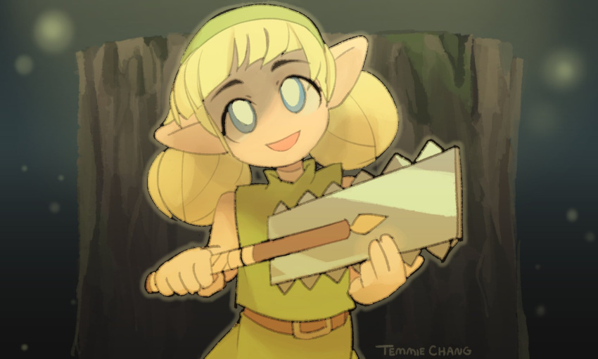 Safebooru - 1girl artist name belt blonde hair blue eyes bright pupils ...