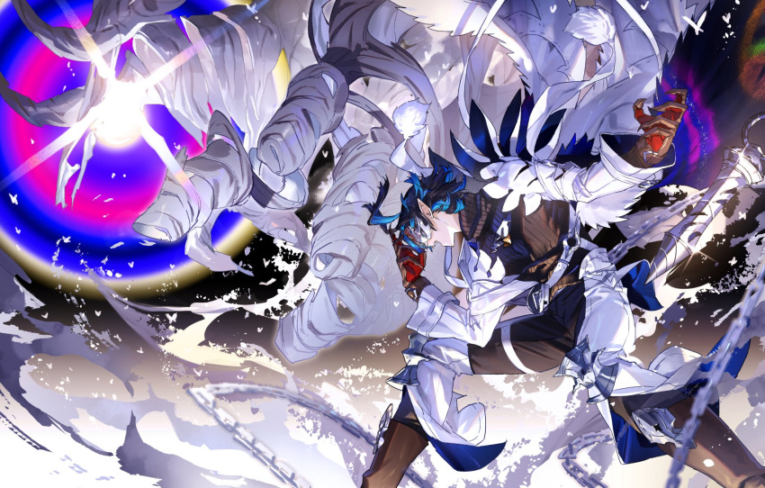 Safebooru - 1boy alchemy stars antenna hair belt black hair black pants ...