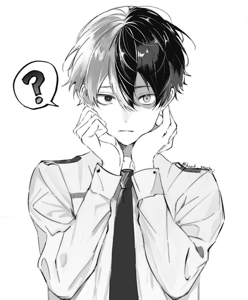 Safebooru - 1boy ? boku no hero academia burn scar closed mouth ...