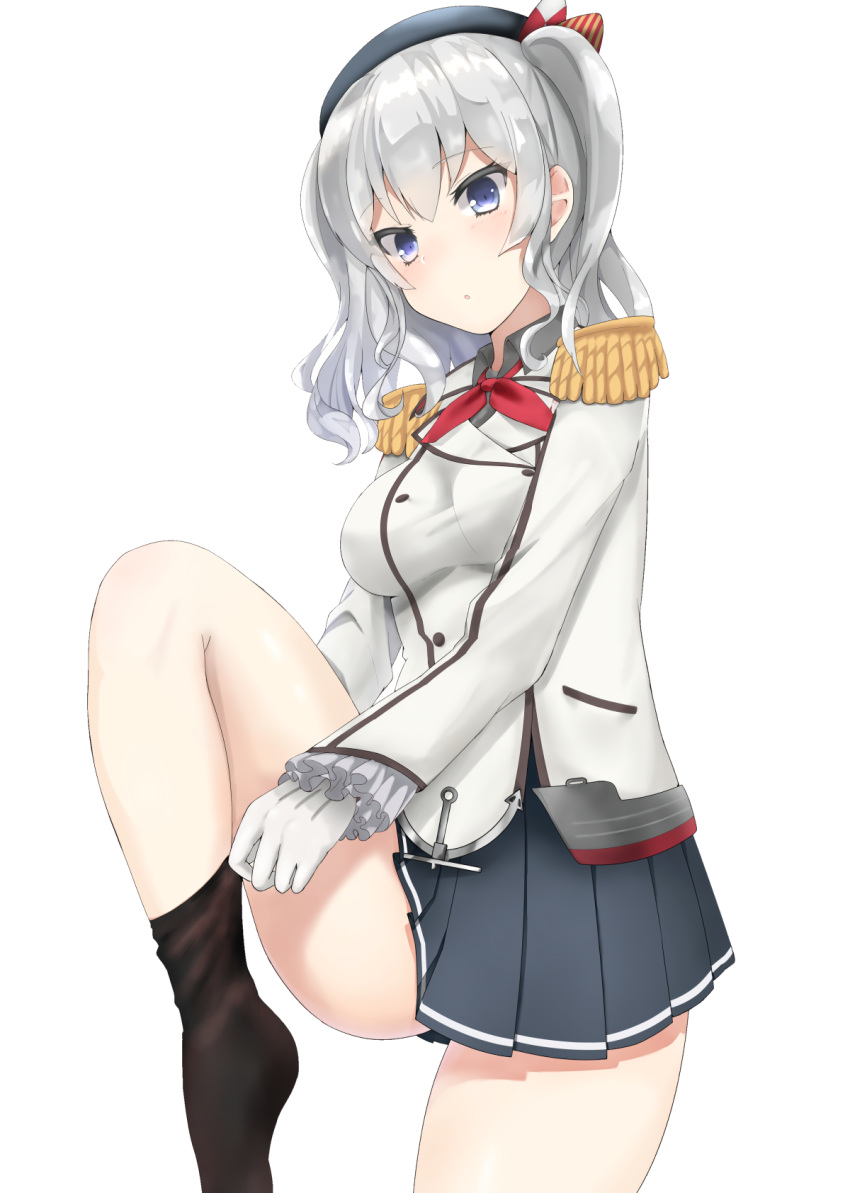 Safebooru - kantai collection kashima (kantai collection) silver hair thighs transparent ...