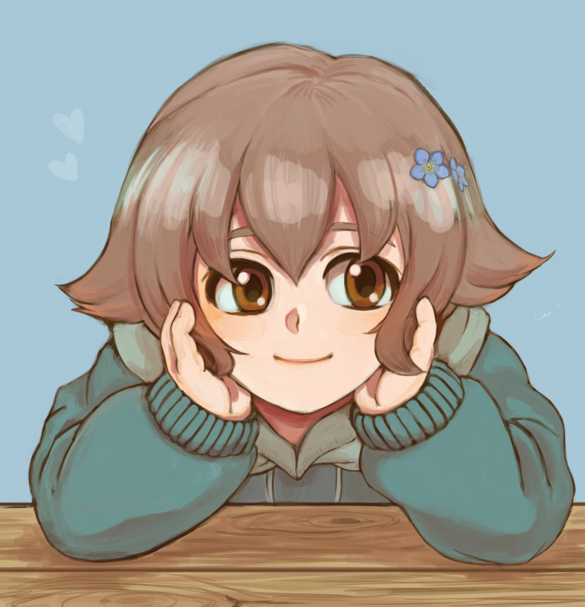 Safebooru - 1girl absurdres atra mixta brown eyes flower grey hair ...