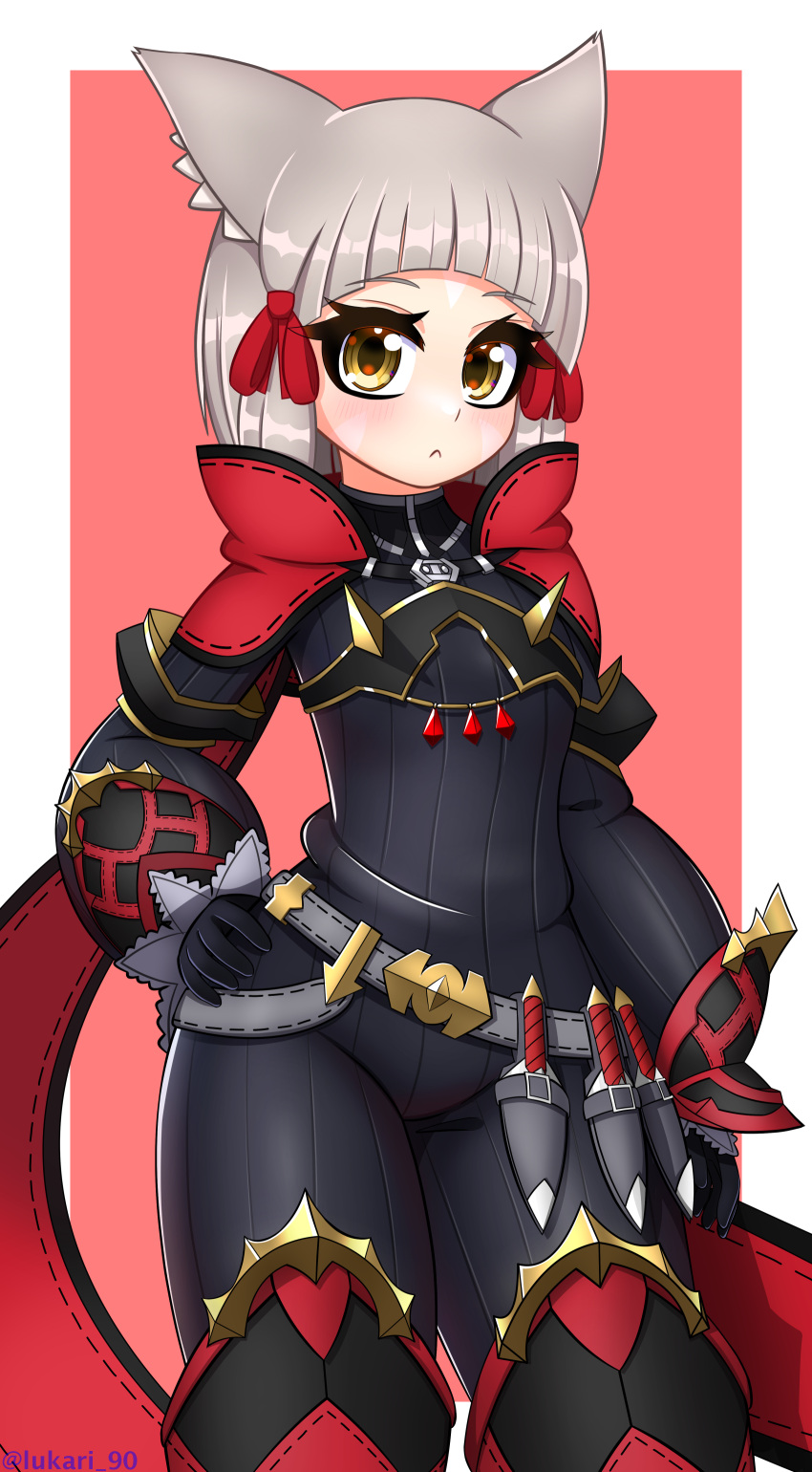 Safebooru - 1girl absurdres alternate color animal ears bangs blunt bangs bodysuit cat ears cat ...