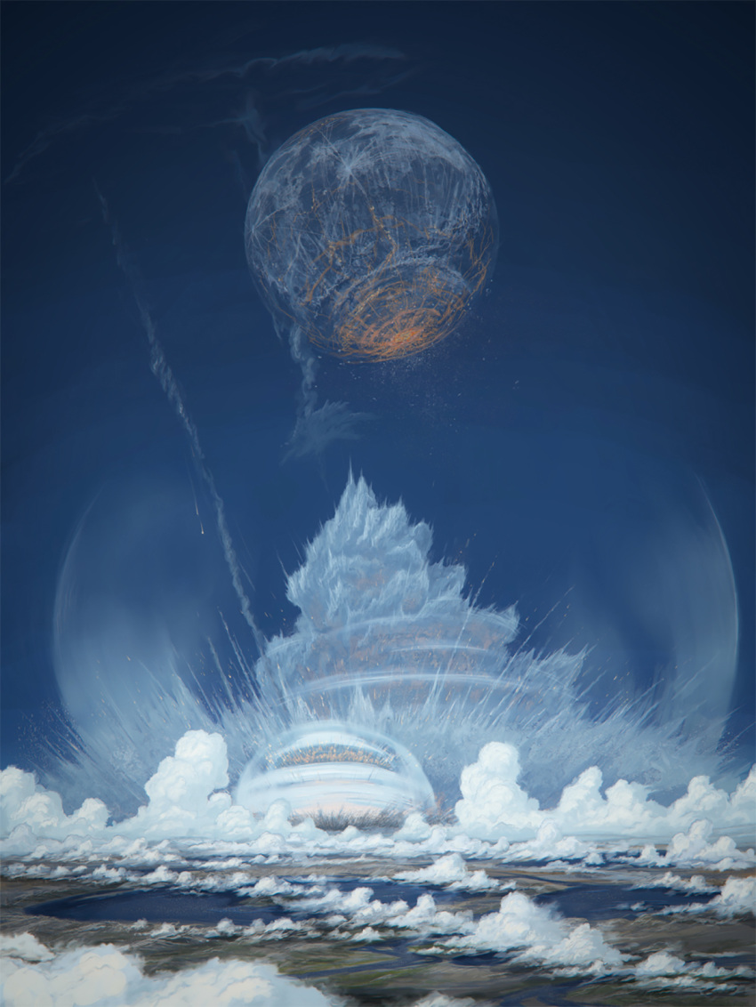 Safebooru - asteroid clouds meteorite naruto no humans outdoors ...