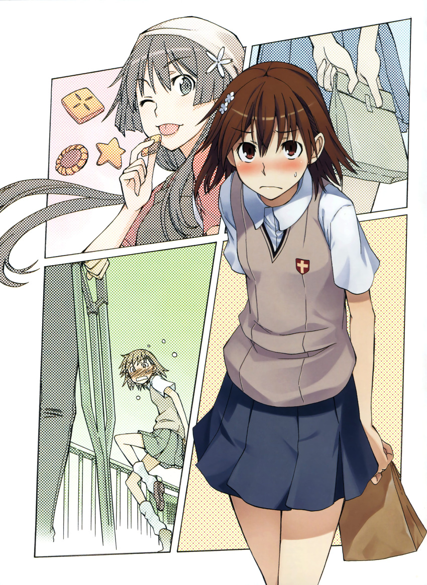 Safebooru Blush Brown Hair Fuyukawa Motoi Highres Misaka Mikoto Tagme 3190