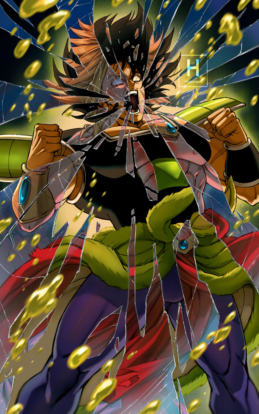 Safebooru - absurdres armor black hair blue eyes bracer broly (dragon ball super) broly (dragon ...