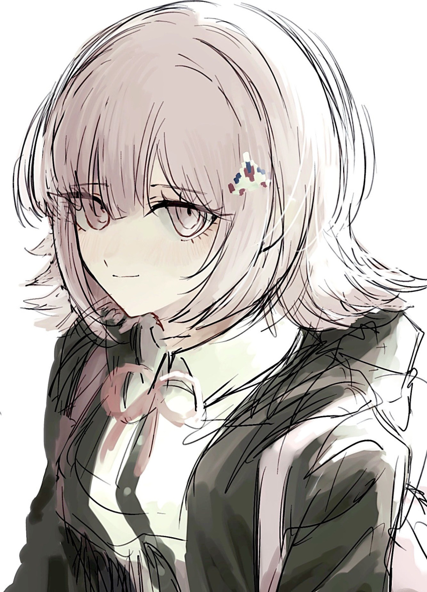Safebooru - 1girl black shirt blush brown hair closed mouth danganronpa (series) danganronpa 2 ...