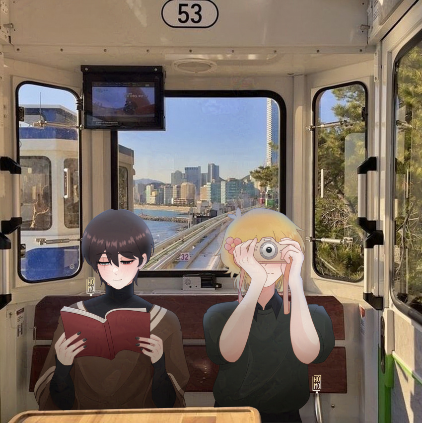 Safebooru - 2boys alternate costume antenna hair basil (faraway) (omori) basil (omori) black ...