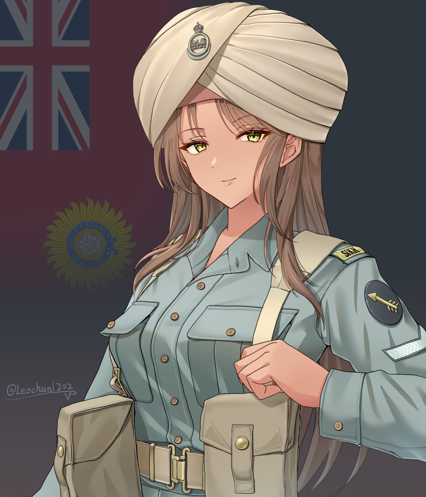 Safebooru - 1girl absurdres ammunition pouch artist name belt brown ...