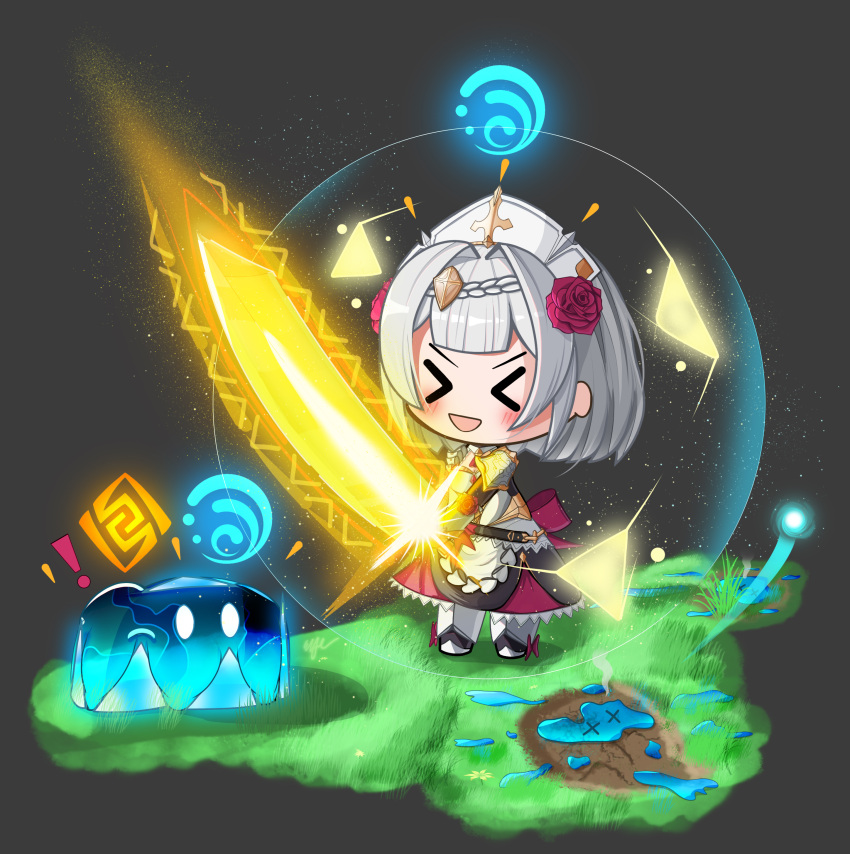 Safebooru - 1girl absurdres armor belt bow chibi claymore (sword ...