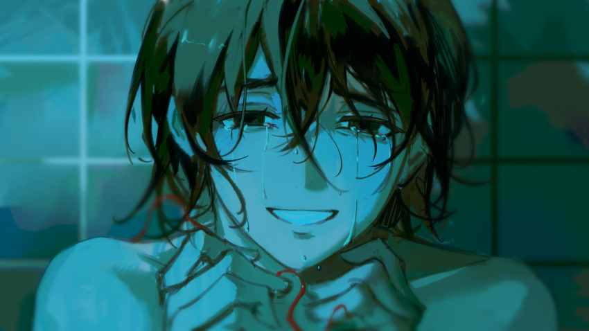 Safebooru - 1girl absurdres alien stage black hair commentary crying ...